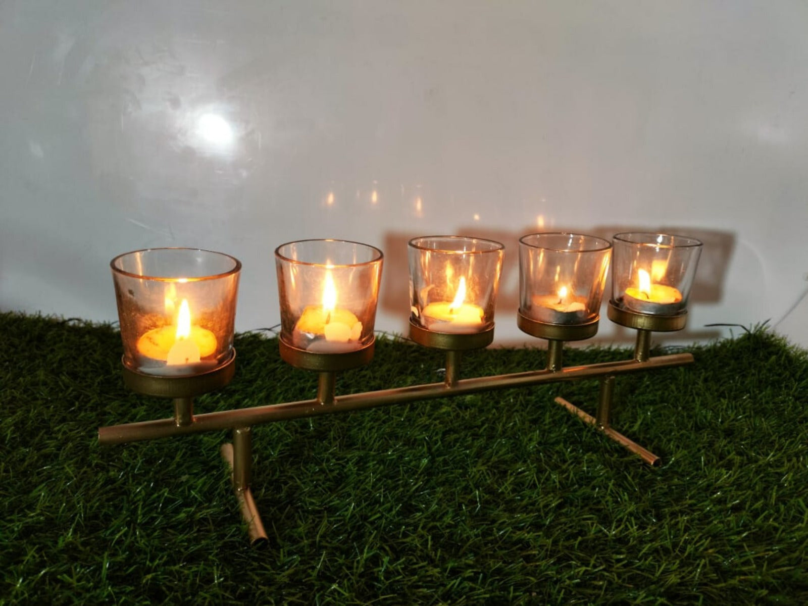 5 Glasses Tea Light Set – SlowBazaar